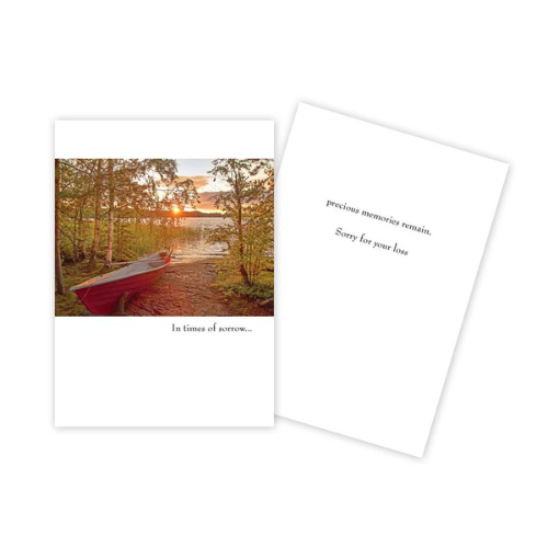 Canoe on Lake Shore Sympathy Card | Whimsy On Main