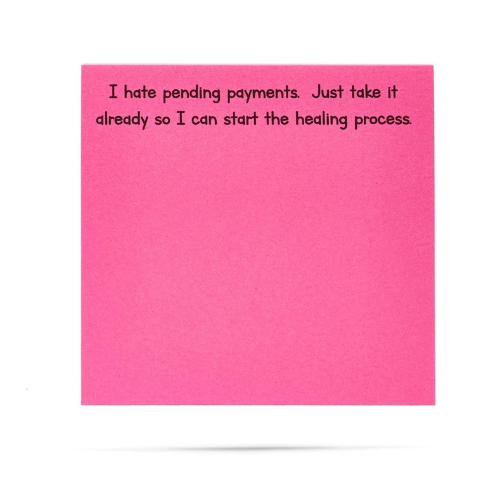 Pending Payments Little Sticky Notes | Whimsy On Main